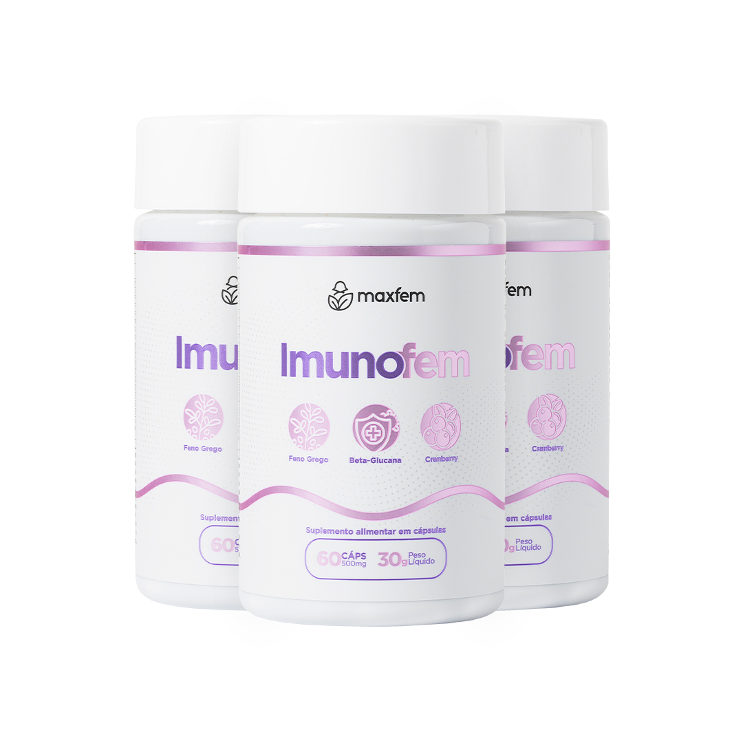 Imunofem Candidíase com 180 Cáps 3 Meses – Maxfem